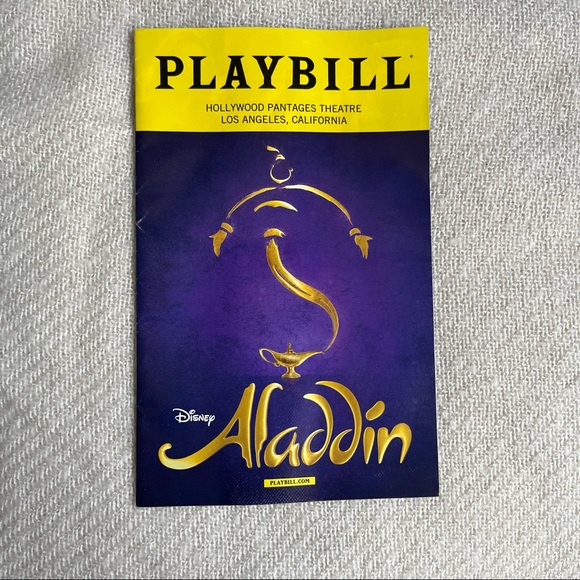 Disney | Bags | Official Broadway Disneys Aladdin Tote Bag Playbill ...